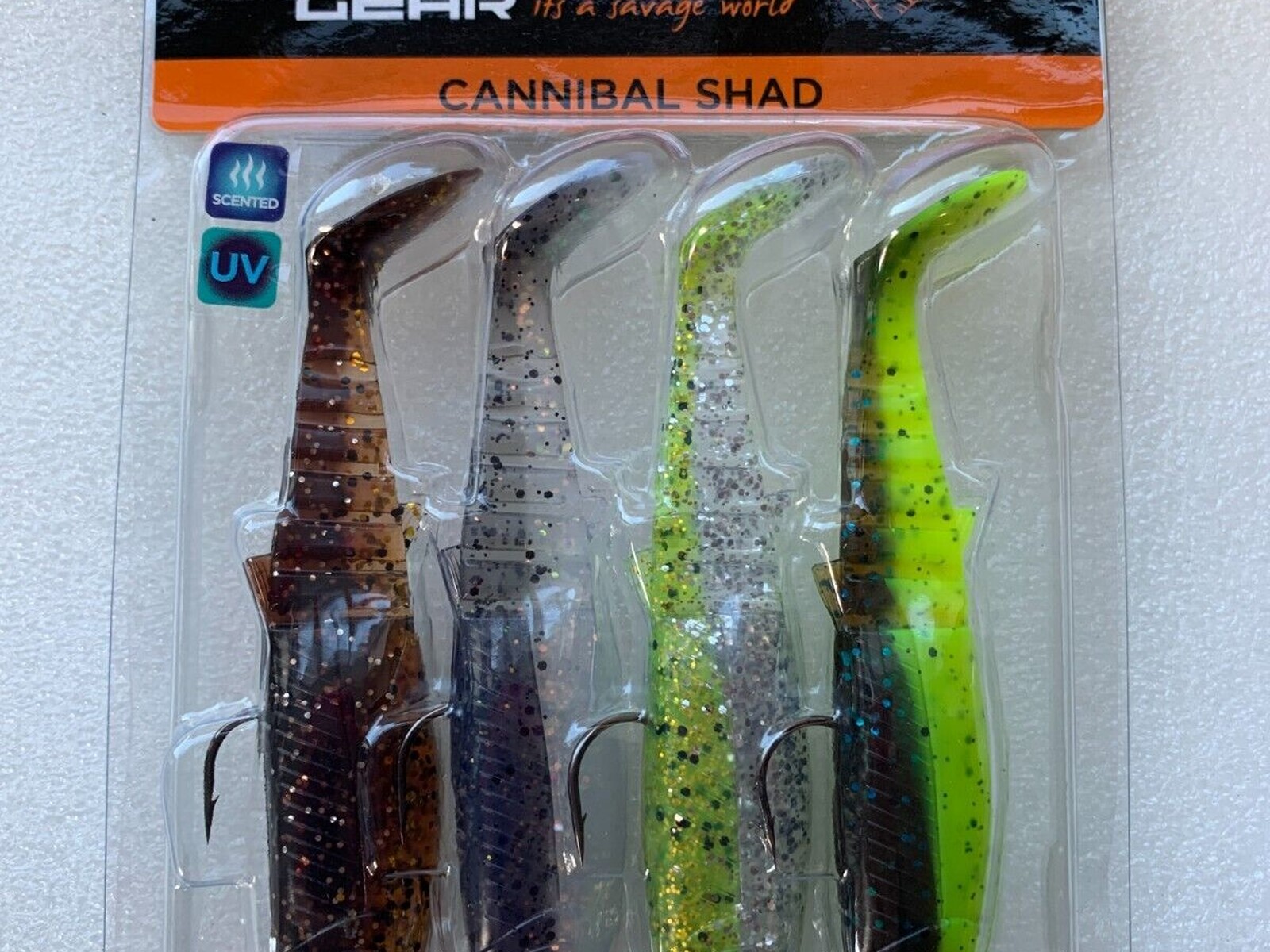 Savage Gear Cannibal Shad Pre Rigged 6.8cm Clear Water Mix