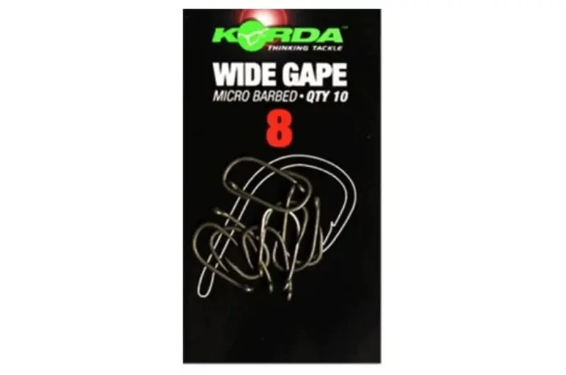 Korda | Wide | Gape | Hooks | Barbed | barbless | 6 | 8 | 10 | 4