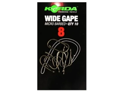 Korda | Wide | Gape | Hooks | Barbed | barbless | 6 | 8 | 10 | 4